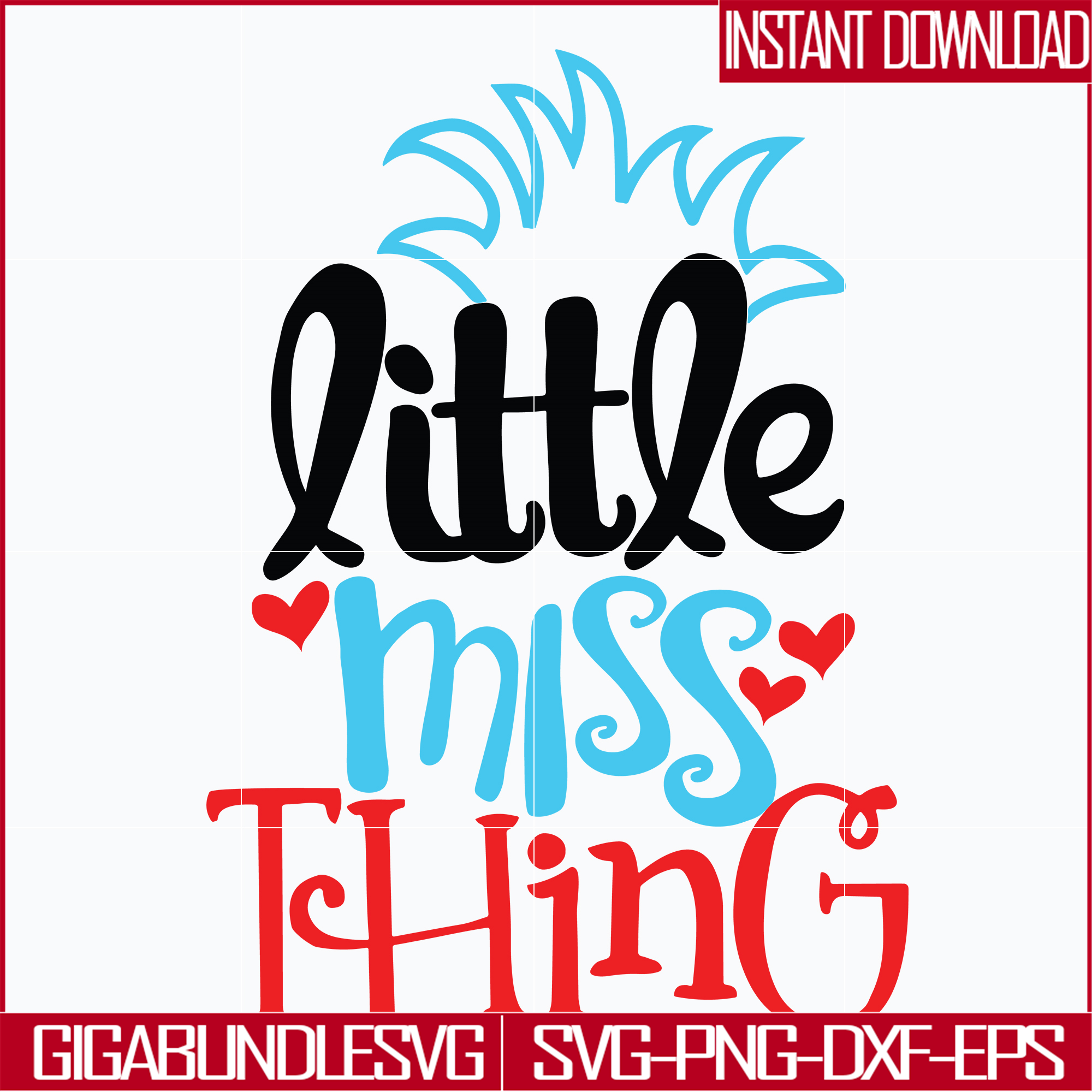 Little miss thing svg, dr seuss svg, dr svg, png, dxf, eps digital fil ...